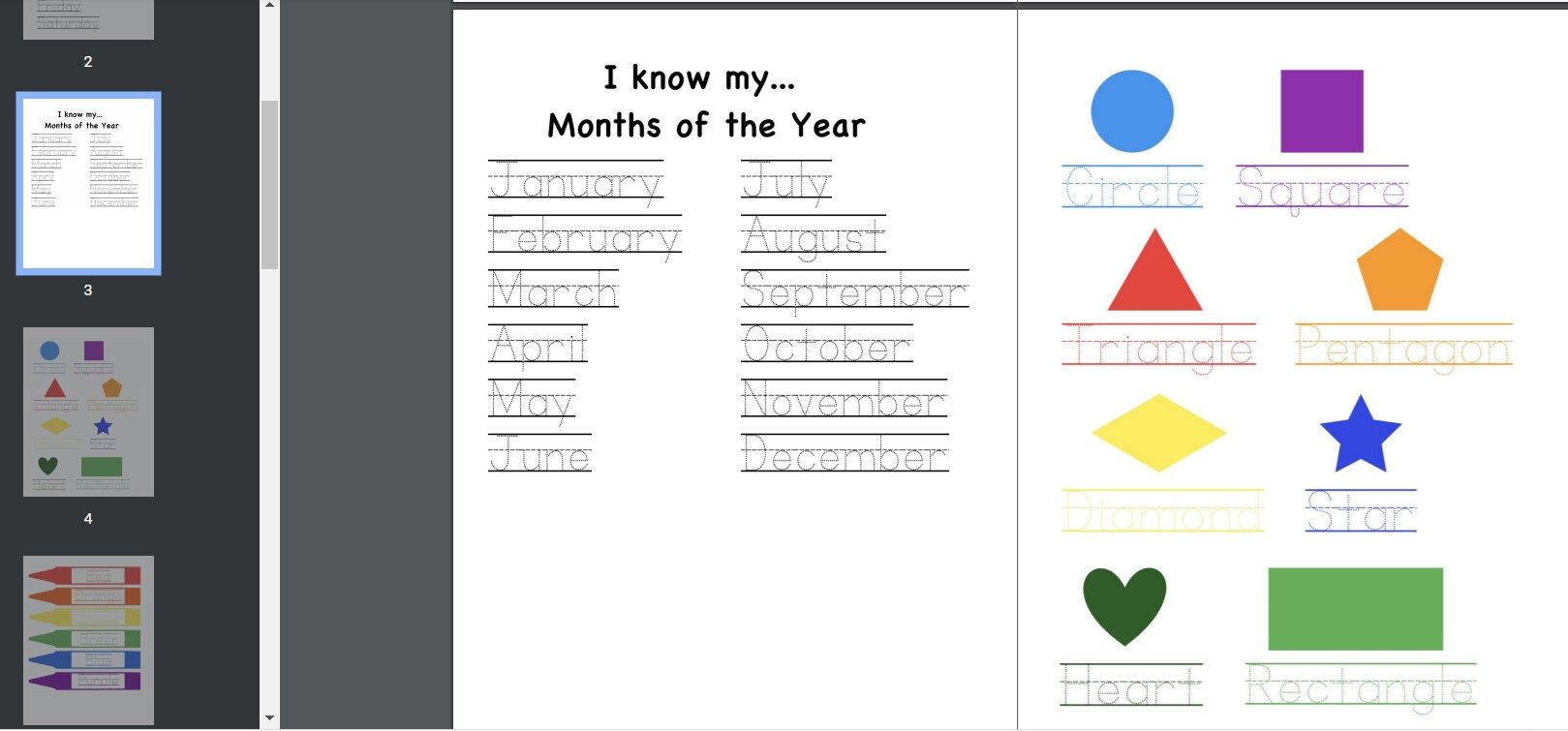 Kindergarten Prep Printable Worksheets - Etsy