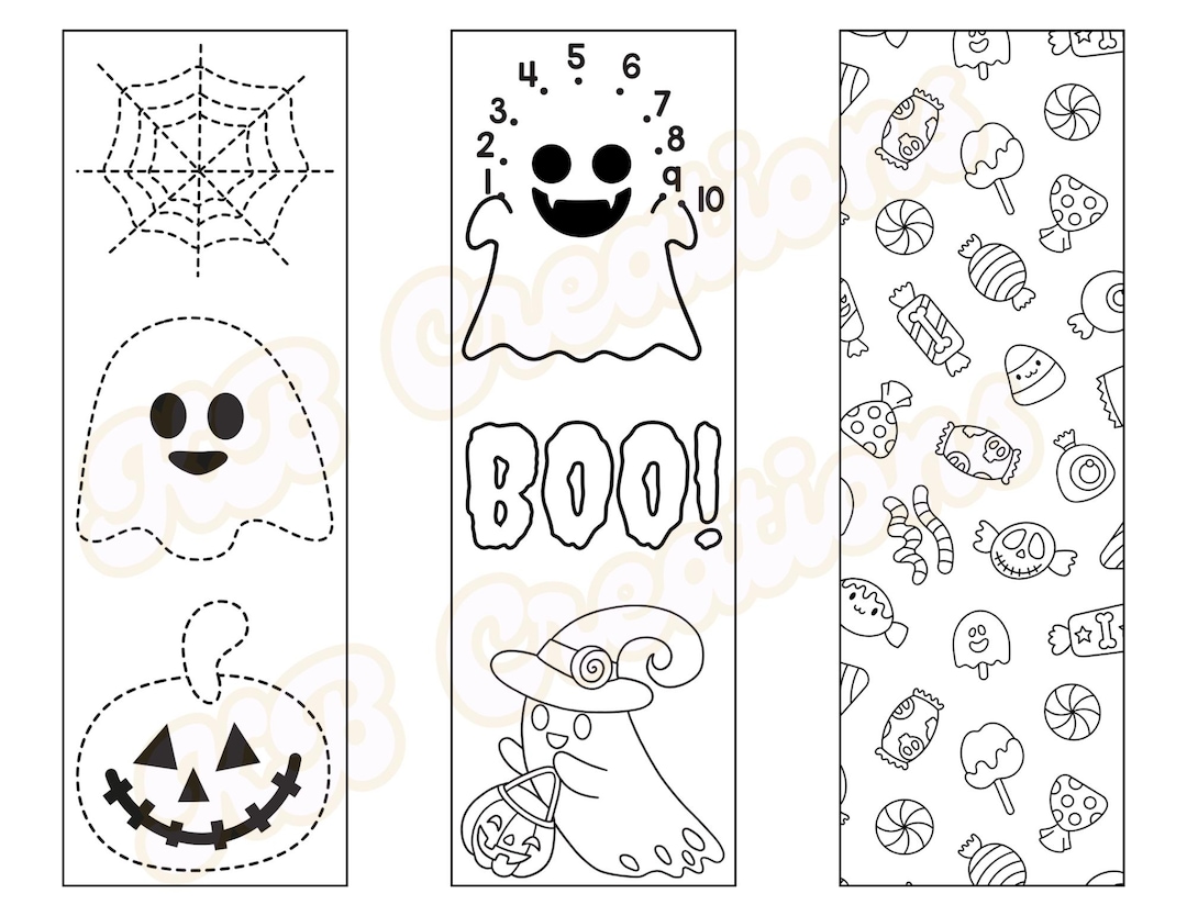 Halloween Activity Bookmarks - Printable Activity - Halloween Activity ...