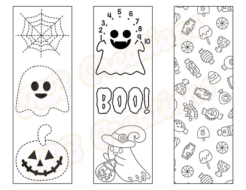 Halloween Activity Bookmarks - Printable Activity - Halloween Activity ...