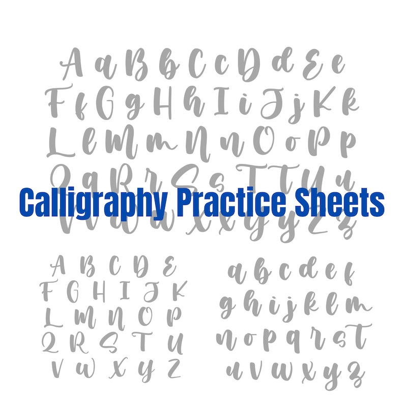 Calligraphy Practice - Calligraphy Tracing Sheets - Entire Alphabet - Etsy