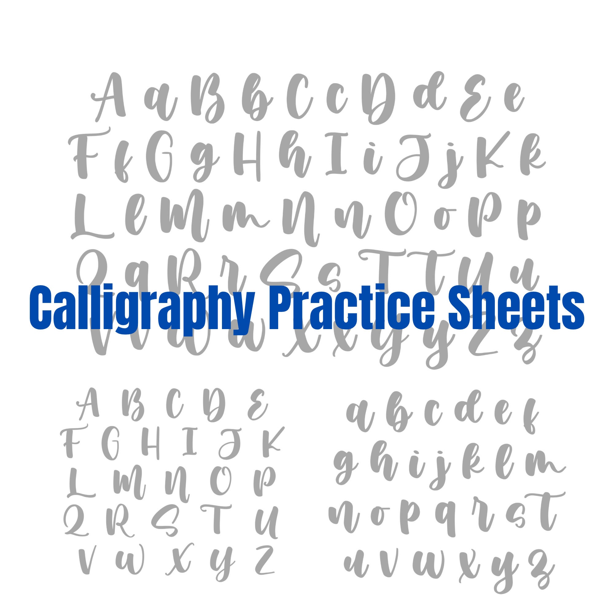 Calligraphy Practice - Calligraphy Tracing Sheets - Entire Alphabet - Etsy