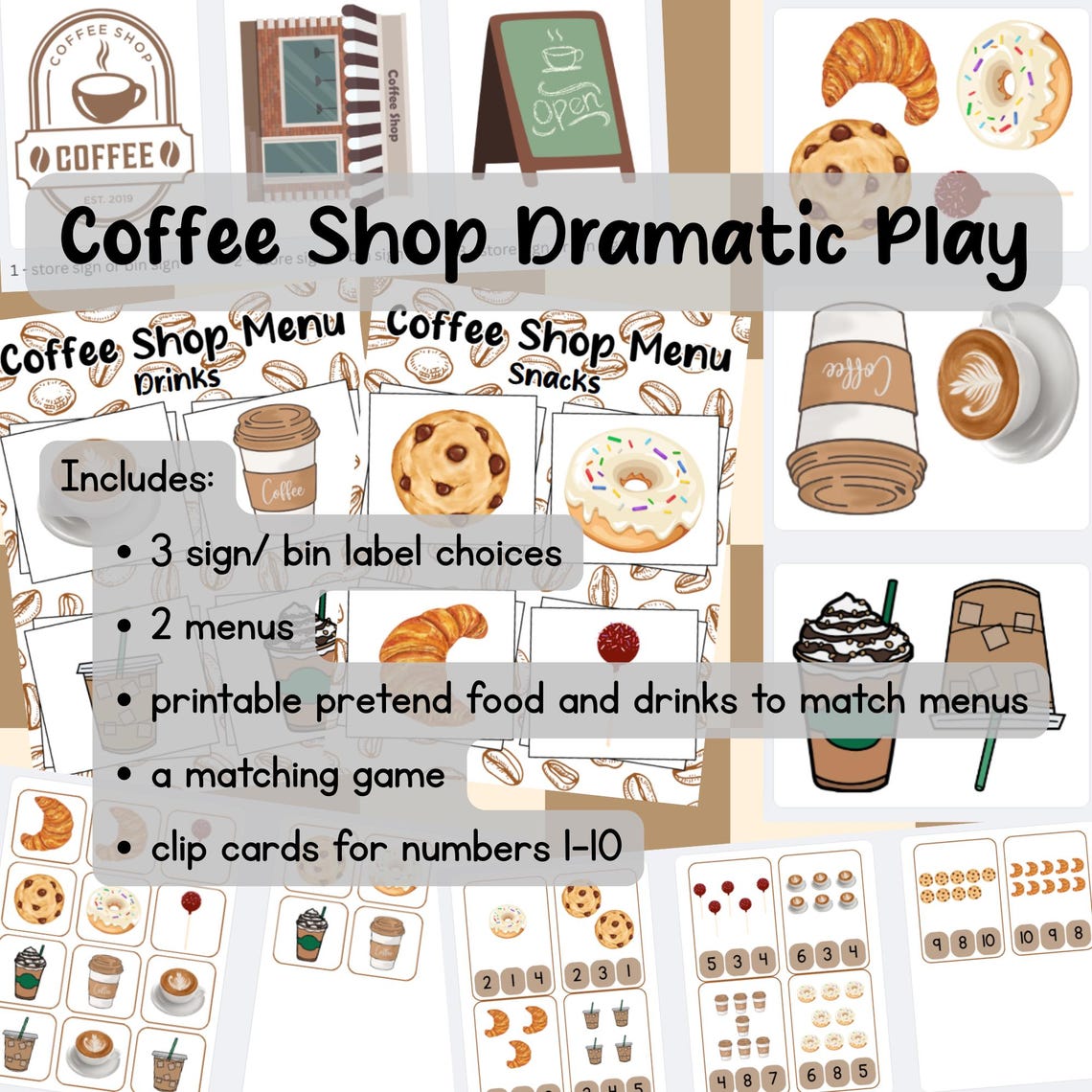 Coffee Shop Dramatic Play Center - Imaginative Play Idea - Prek ...