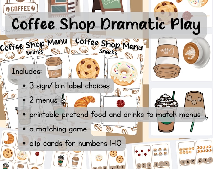 Coffee Shop Dramatic Play Center - Imaginative Play Idea - Prek ...