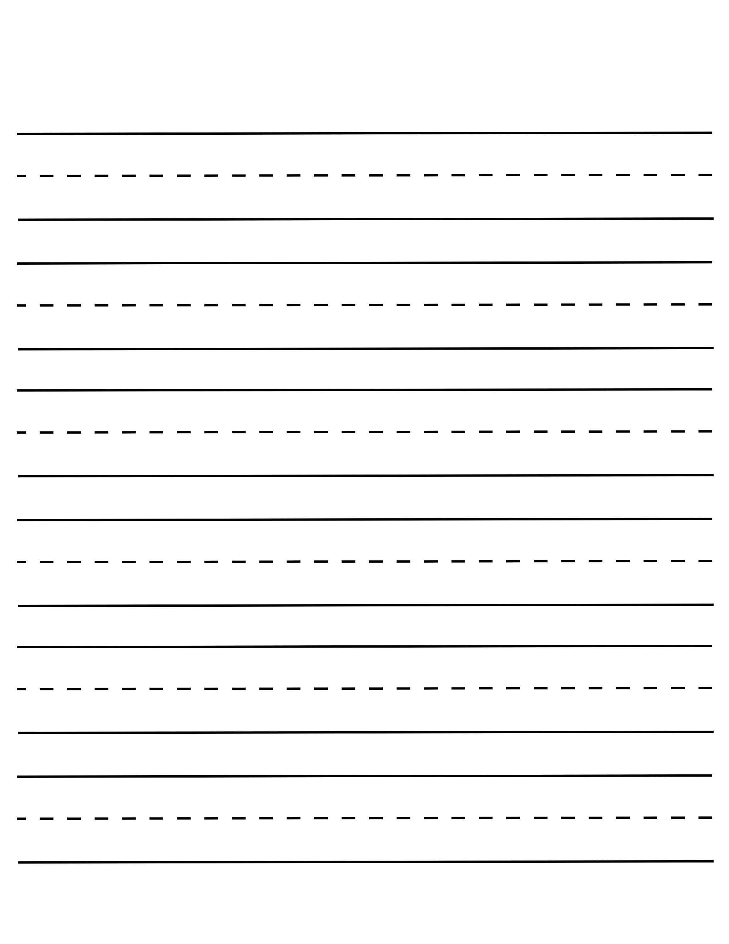Dotted Line Paper For Kindergarten
