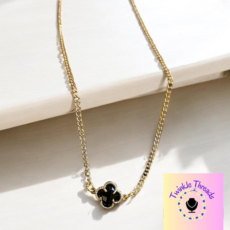 Black Clover Necklace - Etsy