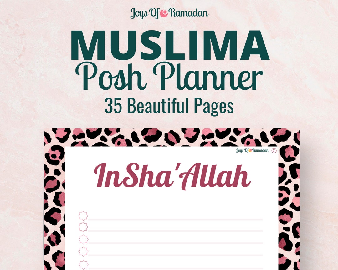 35-page Muslima Printable Planner. Planning Printables, Study Sheets ...