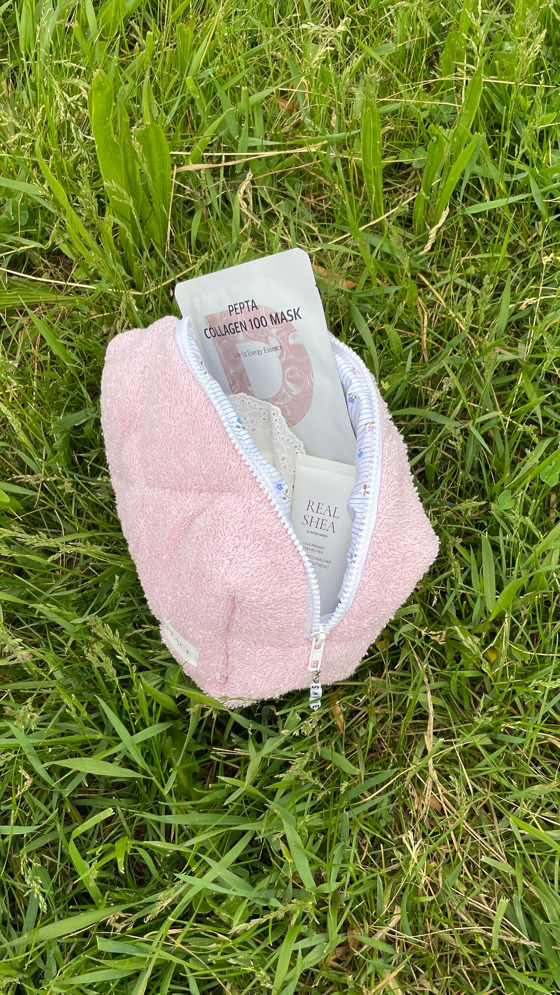 Cute Makeup Bag, Cosmetic Organizer Terry Pink - Etsy