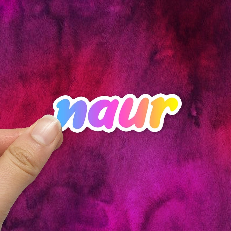 Naur Meme Vinyl Sticker | Etsy