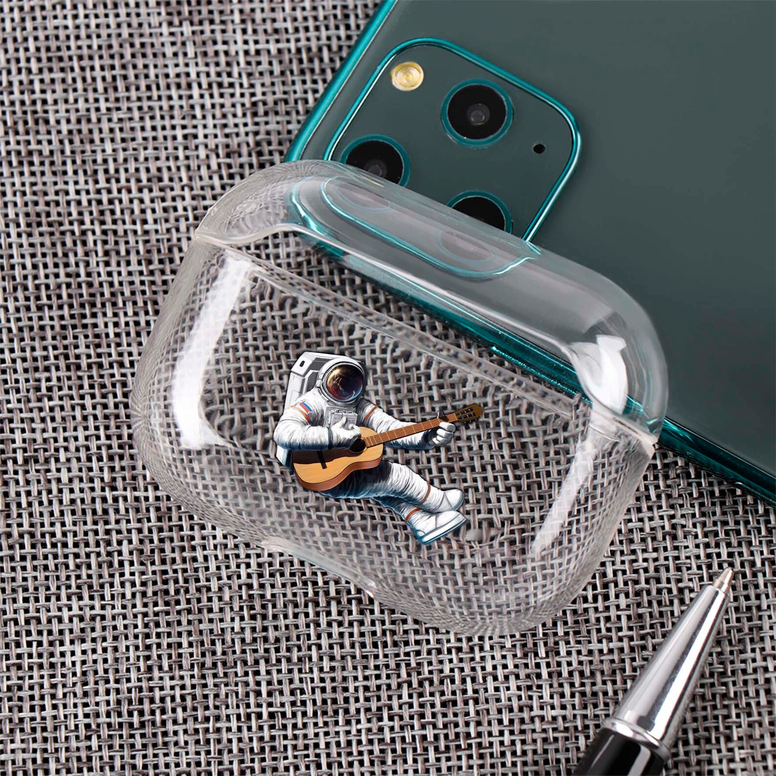 Funny Airpods Case Astronaut Clear Airpods Cover Holder for - Etsy