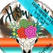 TEMPLATE Door Hanger: Western Bull Hello - Etsy