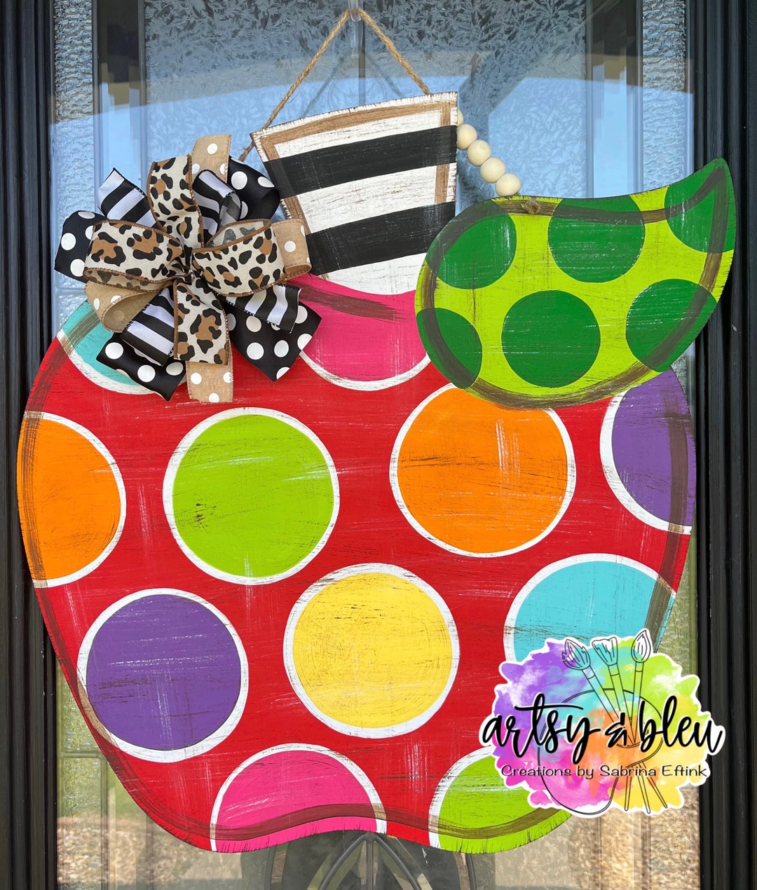 Apple Door Hanger - Etsy