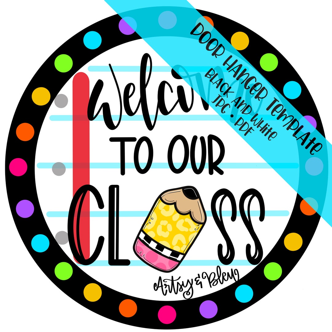 TEMPLATE Door Hanger: Teacher Interchangeable - Etsy
