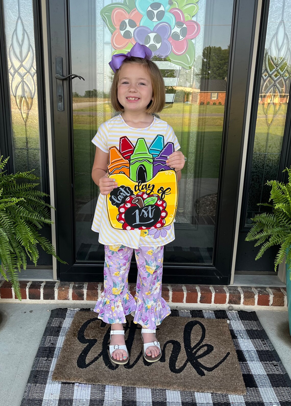First and Last Day of School Chalkboard Sign - Etsy