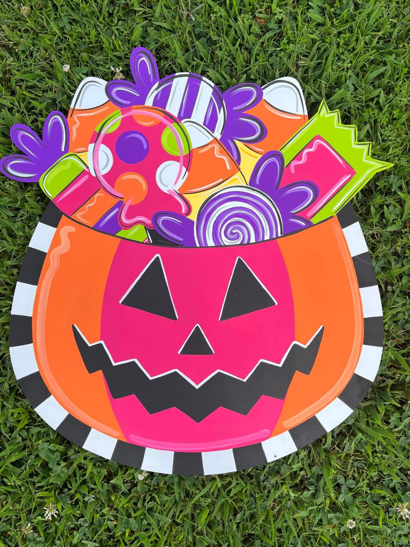 Candy Pumpkin Door Hanger - Etsy