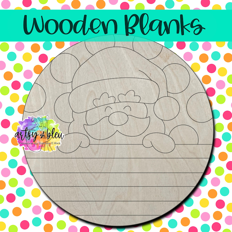 Wooden Blank: Santa Merry Christmas - Etsy