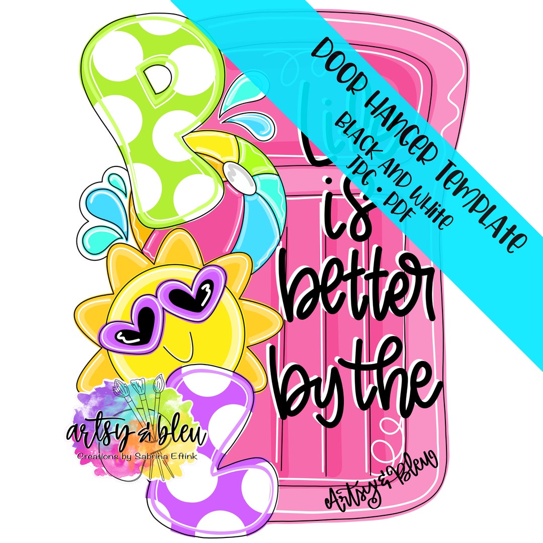 Door Hanger TEMPLATE: Pool Float - Etsy