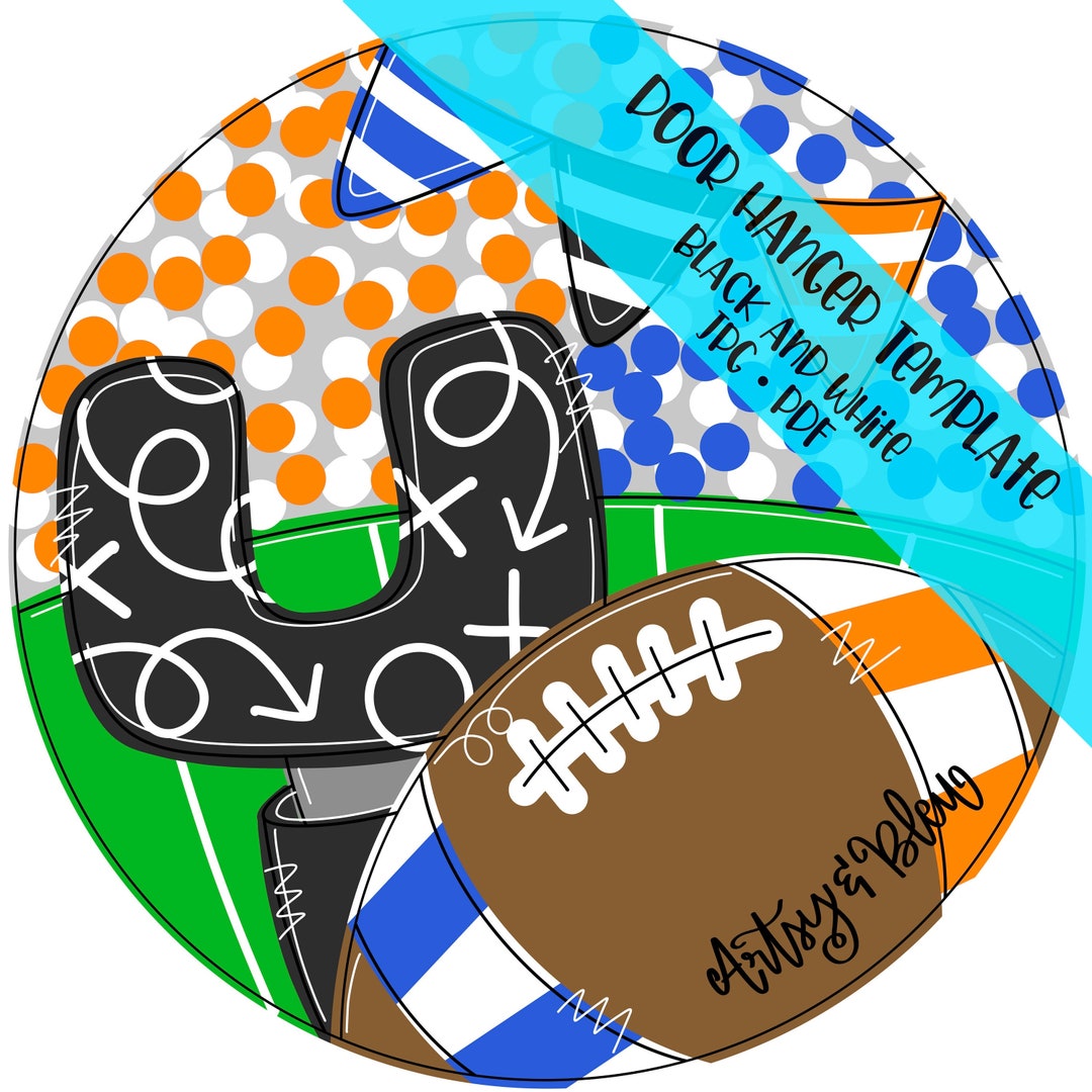 TEMPLATE Door Hanger: House Divided Football - Etsy