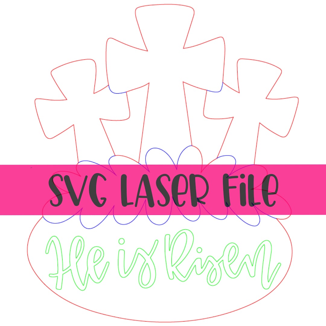 SVG Laser File: He is Risen - Etsy