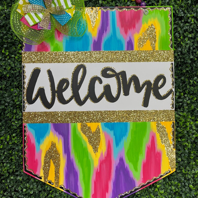 Colorful Door Hanger - Etsy