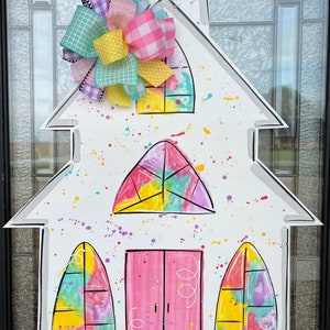 Watercolor Church Door Hanger - Etsy