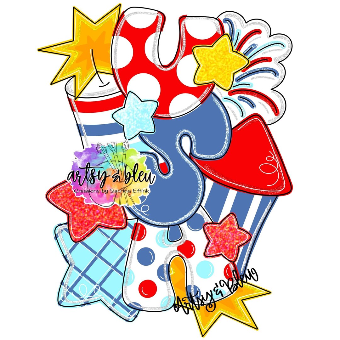 Door Hanger TEMPLATE: USA Fireworks - Etsy
