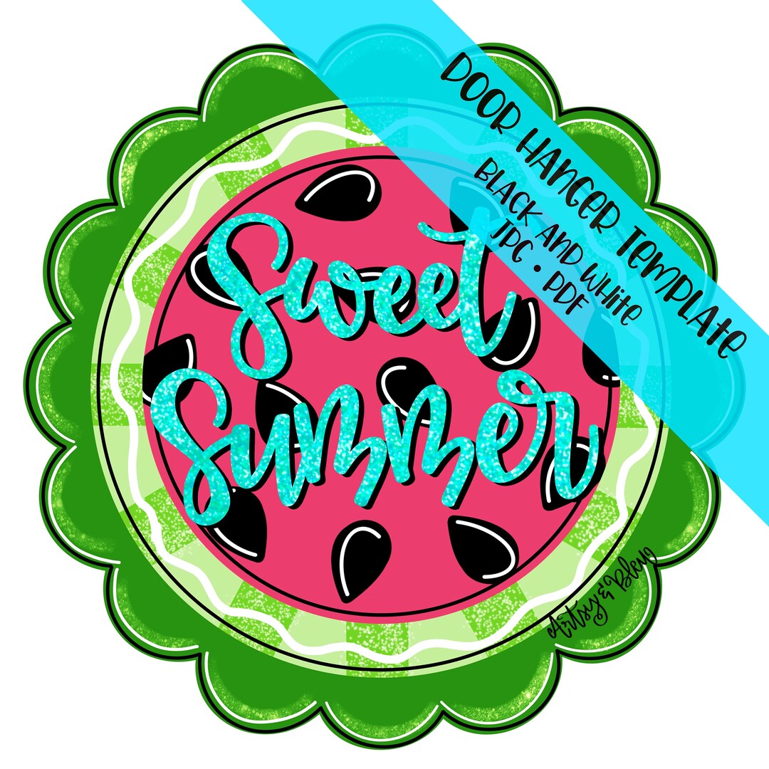 TEMPLATE Door Hanger: Watermelon - Etsy