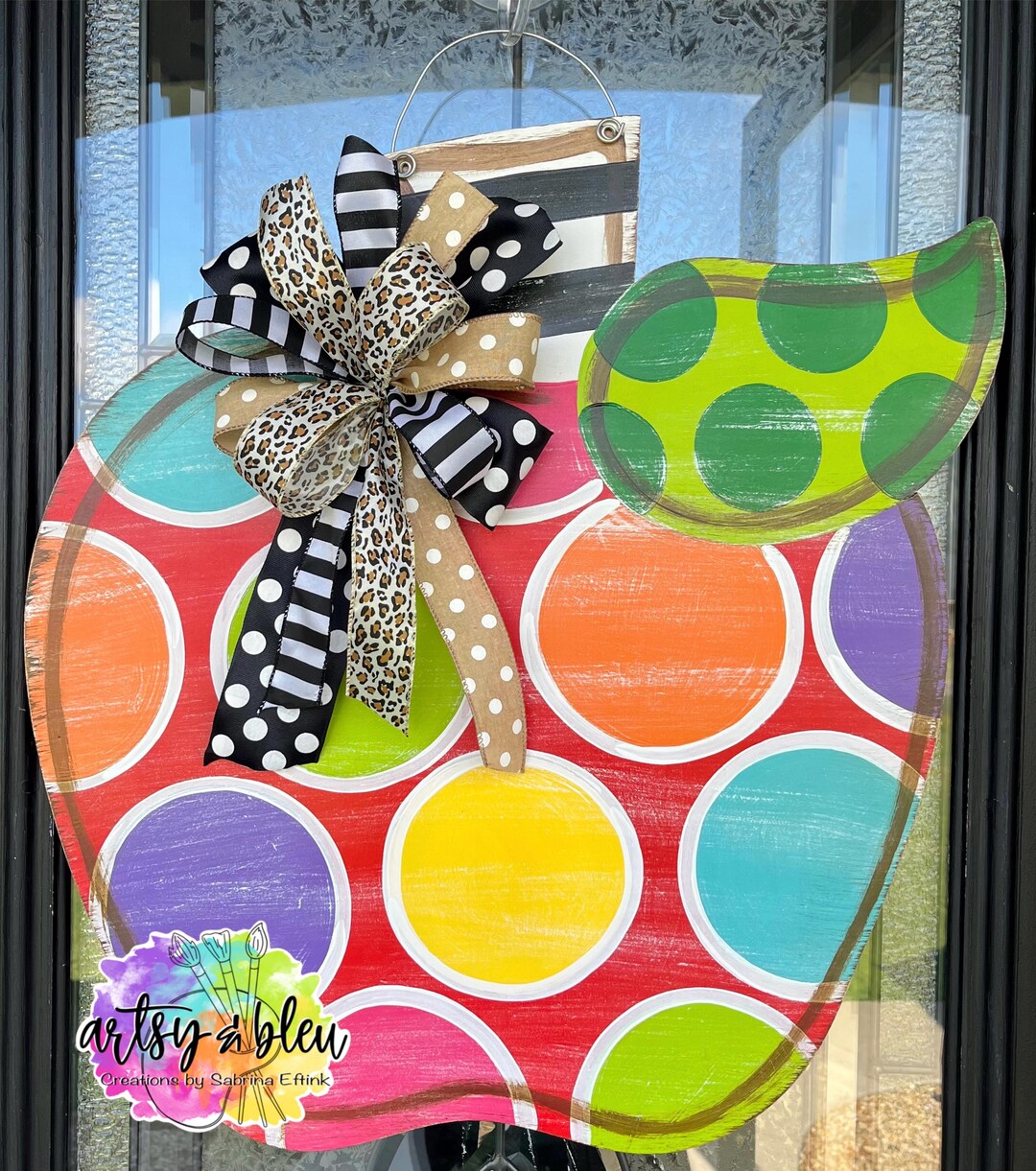 Apple Door Hanger - Etsy