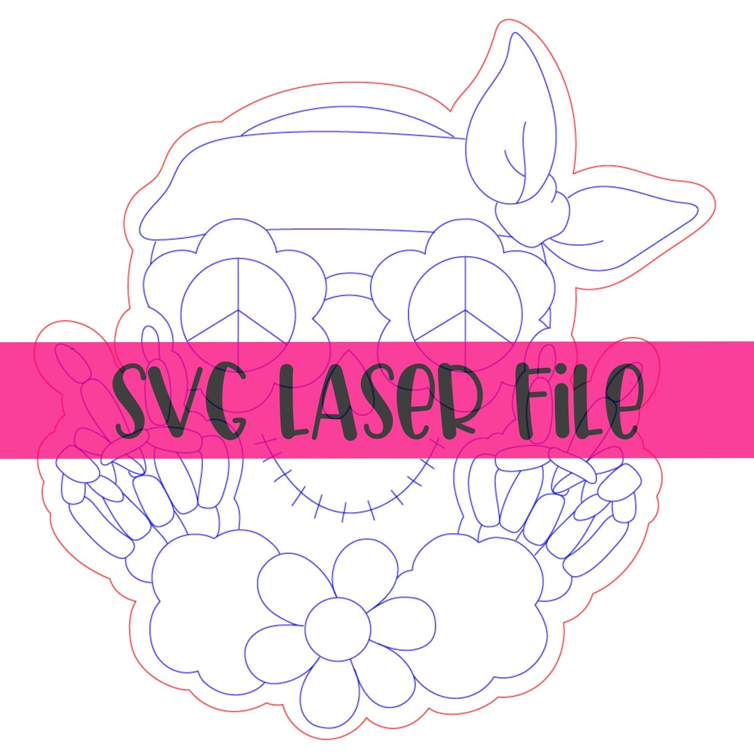 SVG Laser File: Groovy Skeleton - Etsy