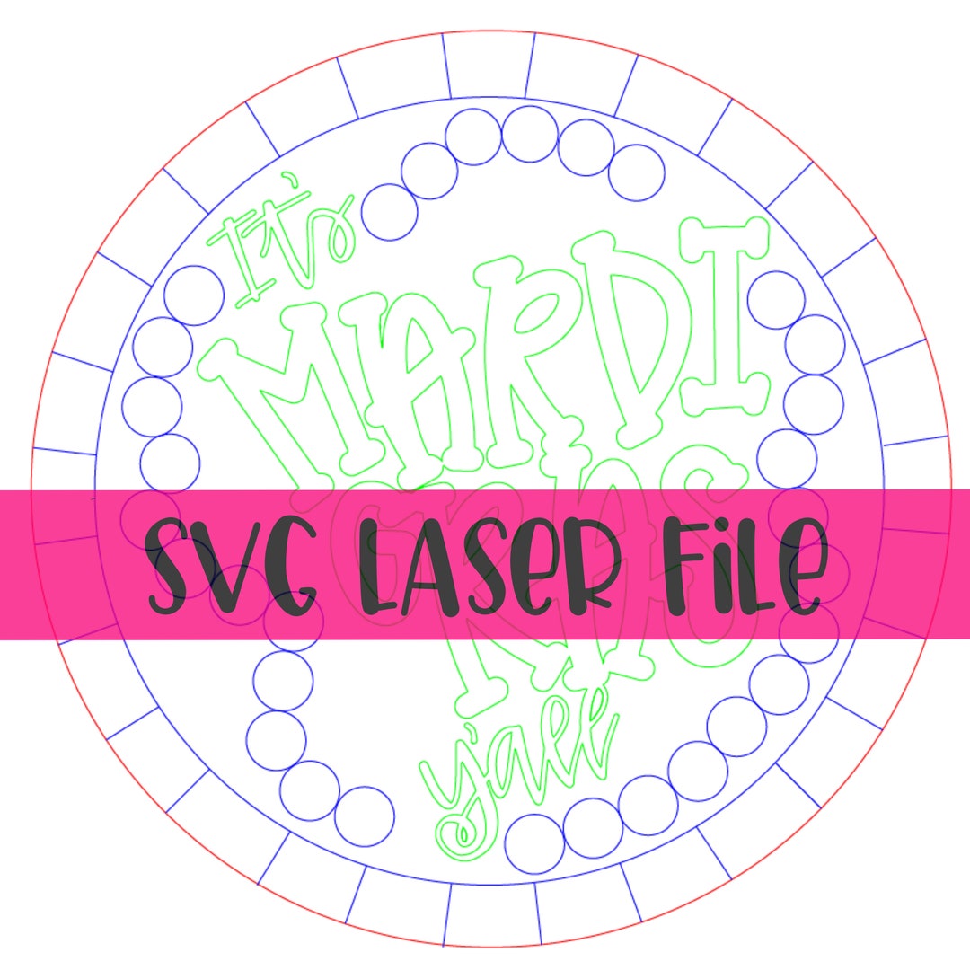 SVG Laser File: It’s Mardi Gras Y’all - Etsy