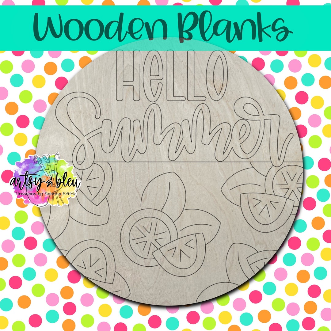 Wooden Blank: Hello Summer - Etsy