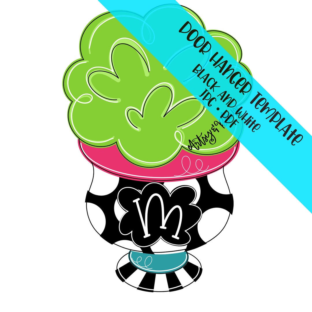 TEMPLATE Door Hanger: Topiary Monogram - Etsy