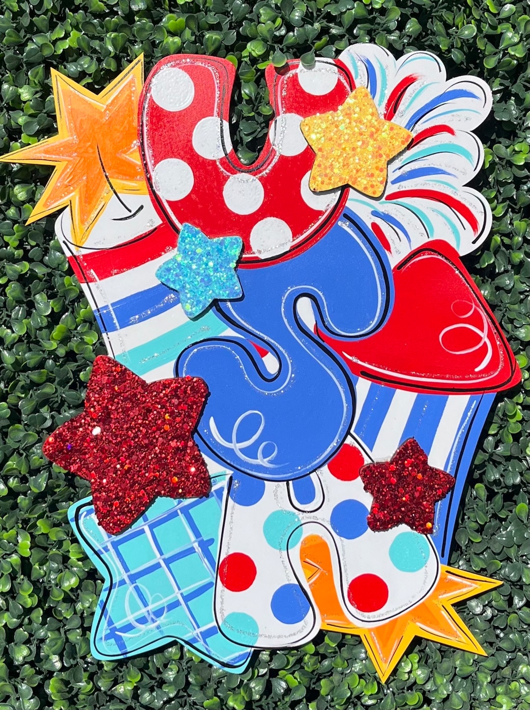USA Fireworks Door Hanger - Etsy