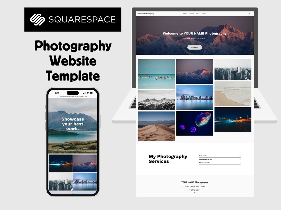 Squarespace Website Template | Photography Theme | Fully Customizable ...