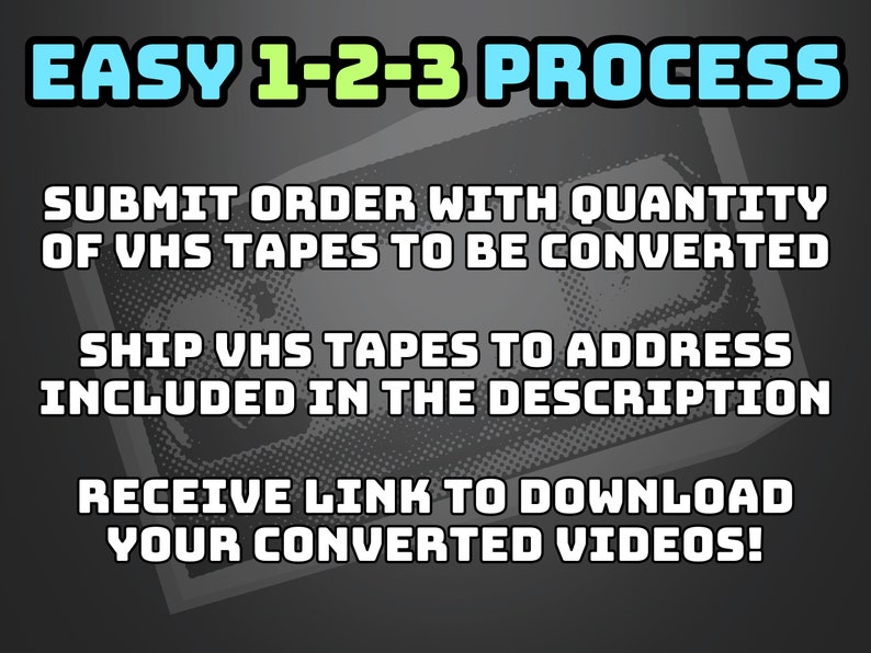 VHS to Downloadable File Video Digital Conversion - Easy 1-2-3 Process ...