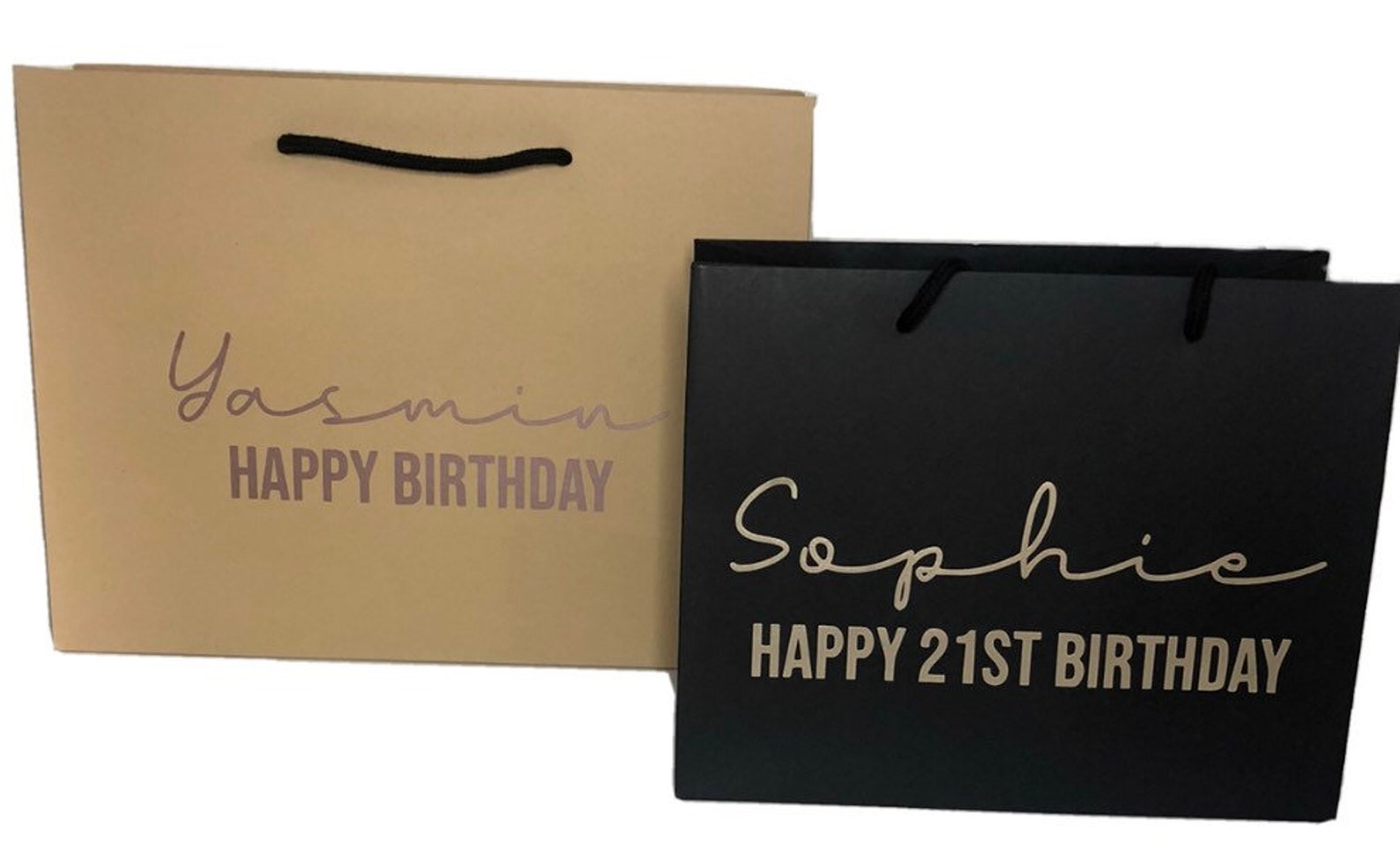 Personalised Birthday Luxury Gift Bag - Any Name - Various Colours ...