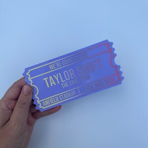 Personalised Acrylic Ticket | Birthday Gift, Wedding, Anniversary ...