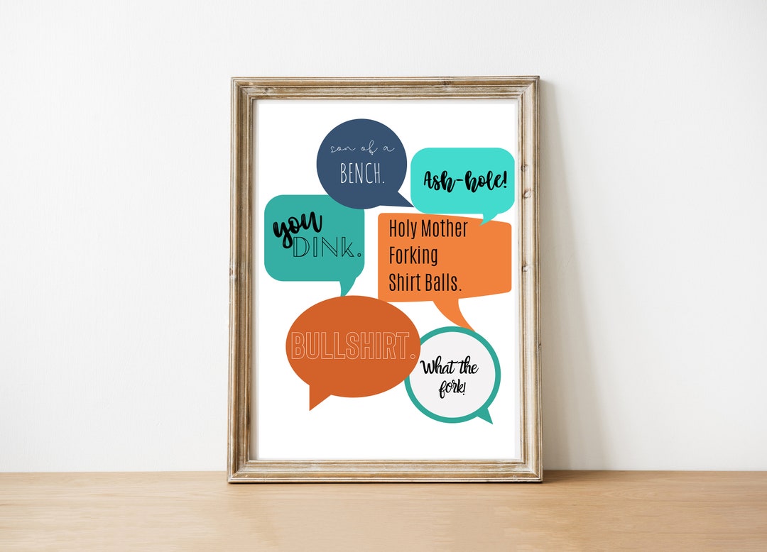 The Good Place Curse Words Digital Print - Etsy