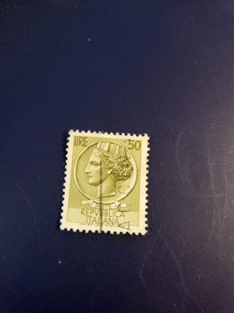 Rare Repubblica Italiana Rare Italian Stamps 1954 50 Lire Used - Etsy