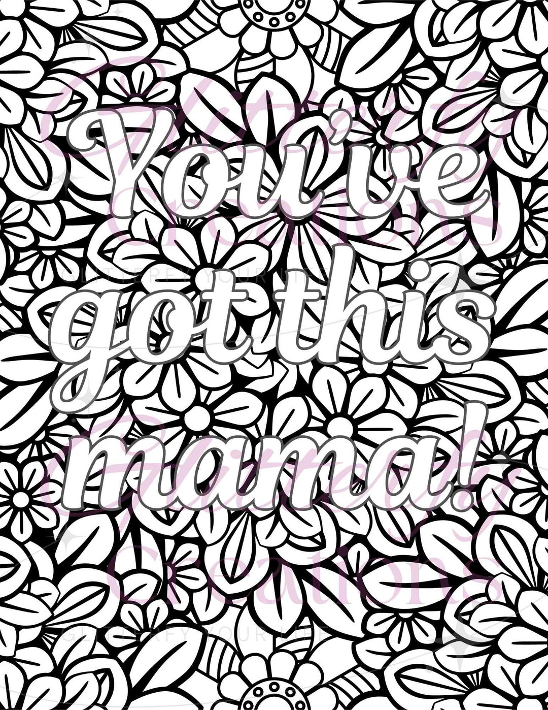 Pregnancy and Labor Coloring Page Relaxation & Empowerment Coloring ...