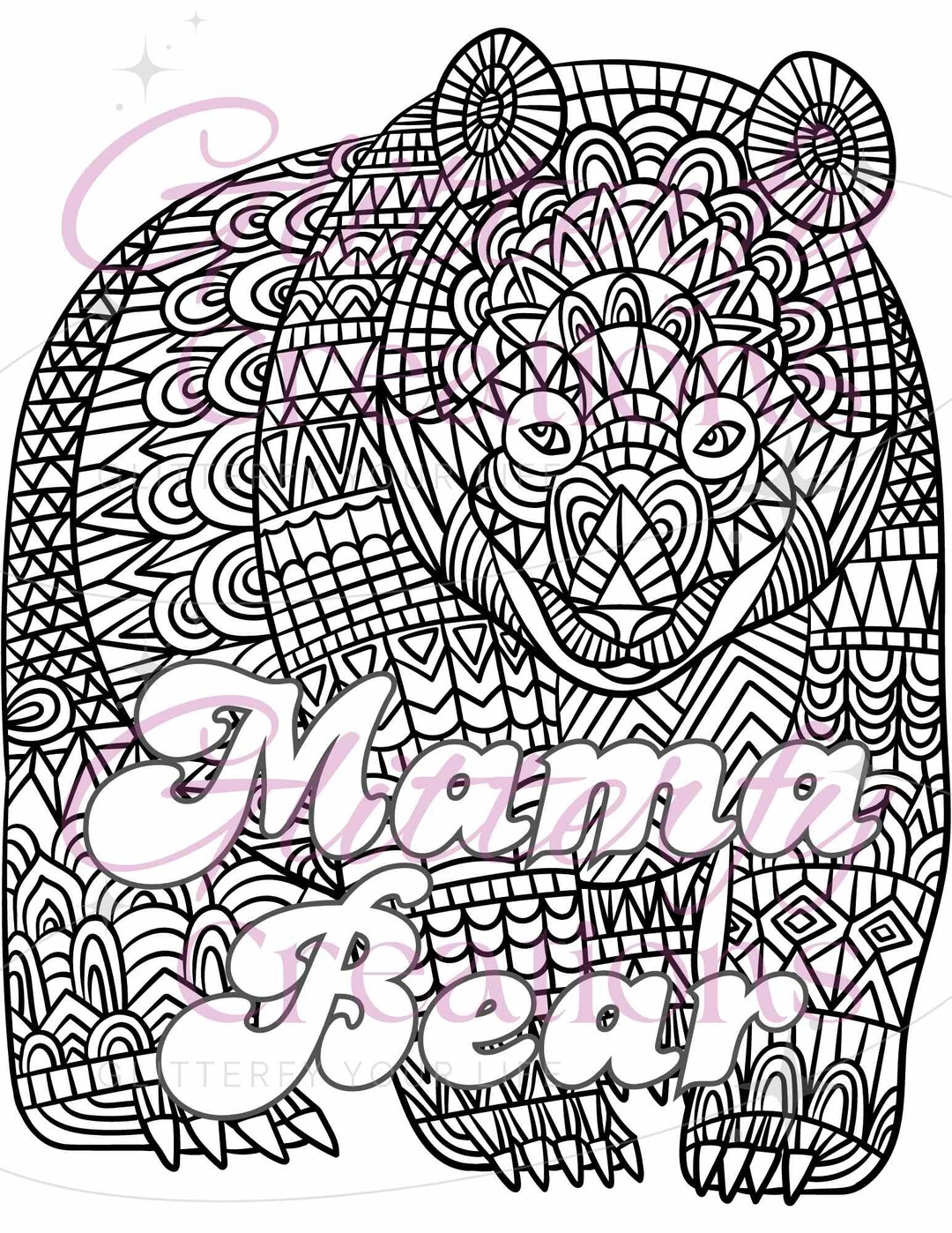 Pregnancy and Labor Coloring Page Relaxation Coloring Sheet for Moms-to ...