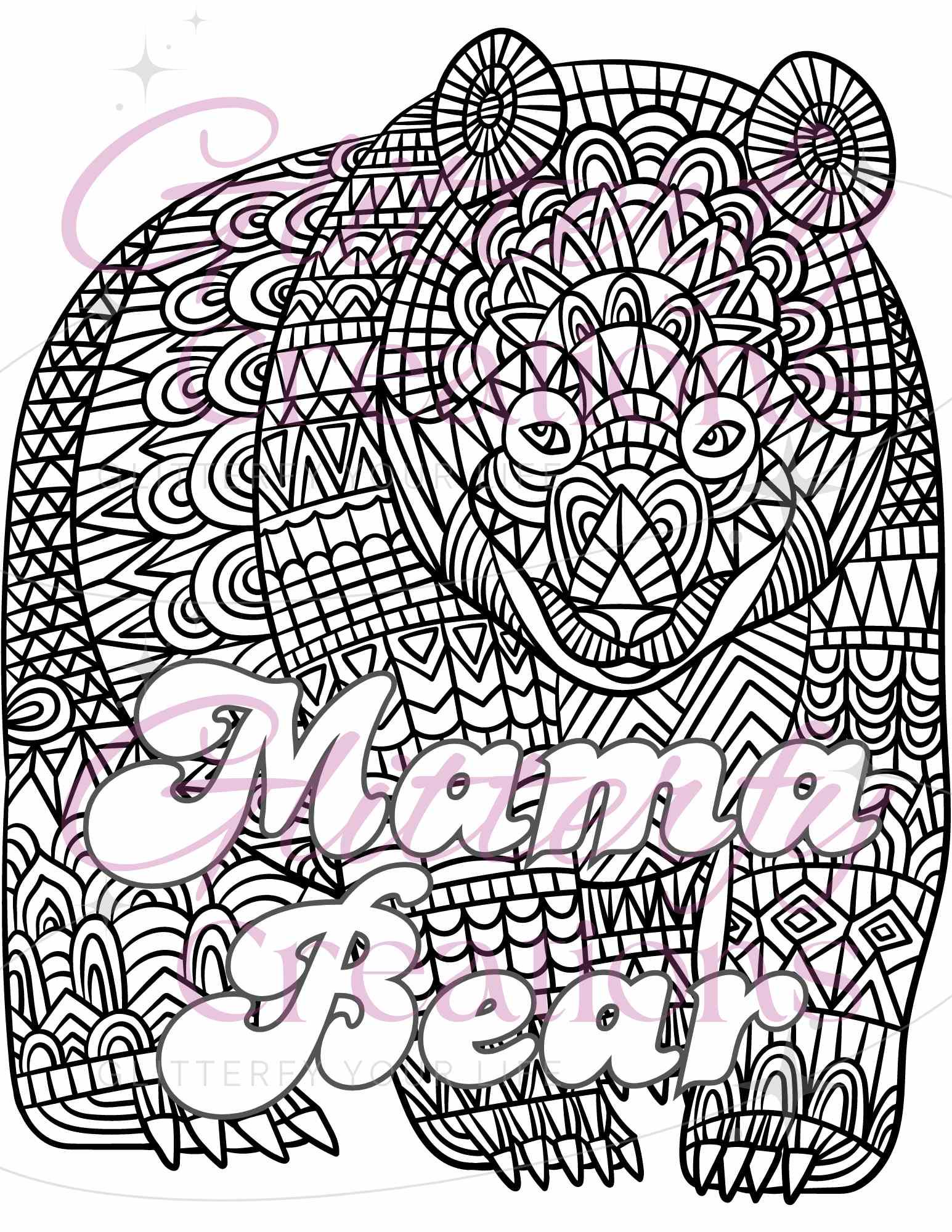 Pregnancy and Labor Coloring Page Relaxation Coloring Sheet for Moms-to ...
