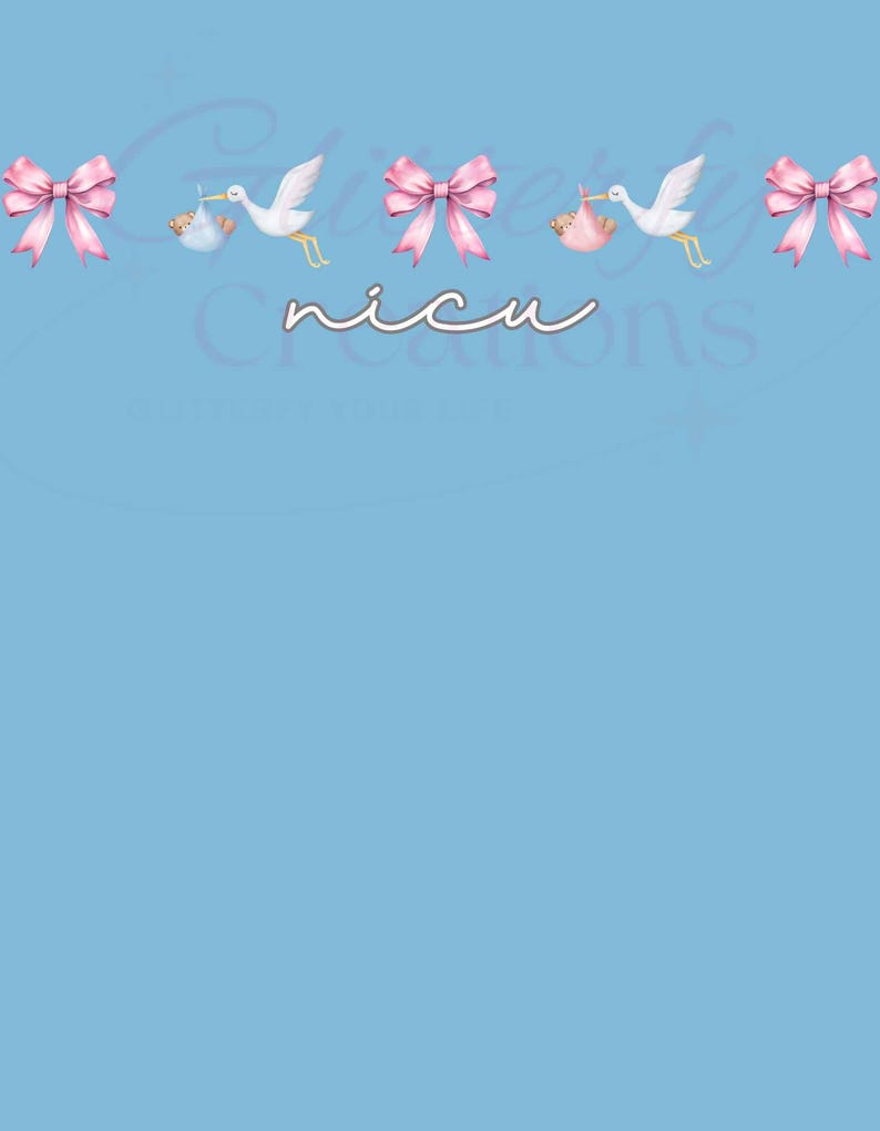 Nicu Coquette Storks Bows Png Download - Etsy