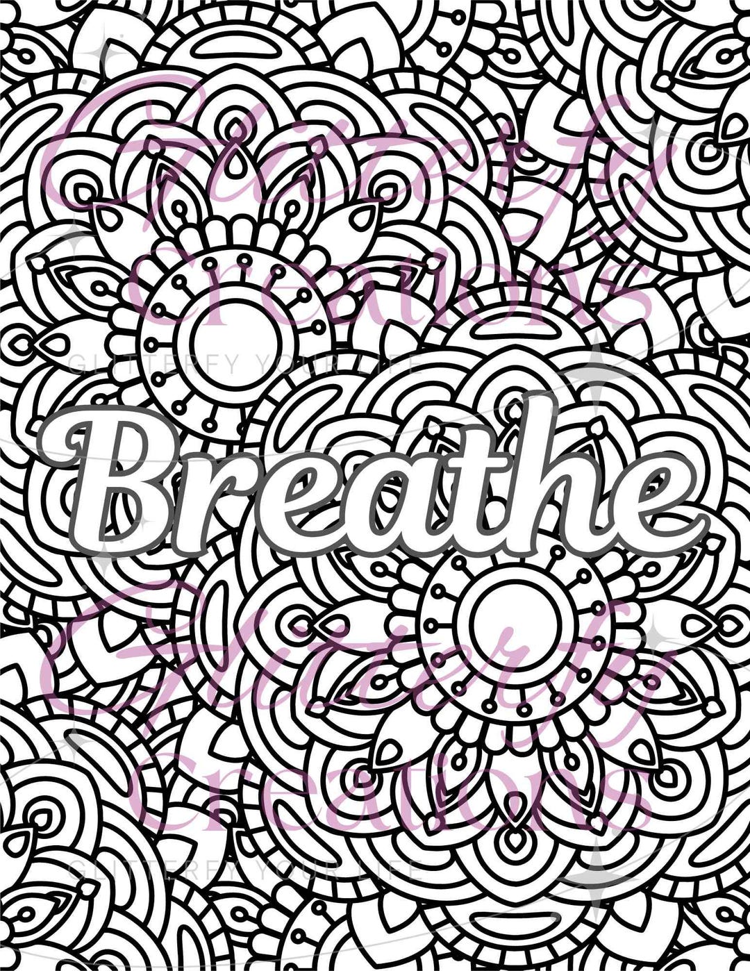 Pregnancy and Labor Coloring Page Relaxation & Empowerment Coloring ...