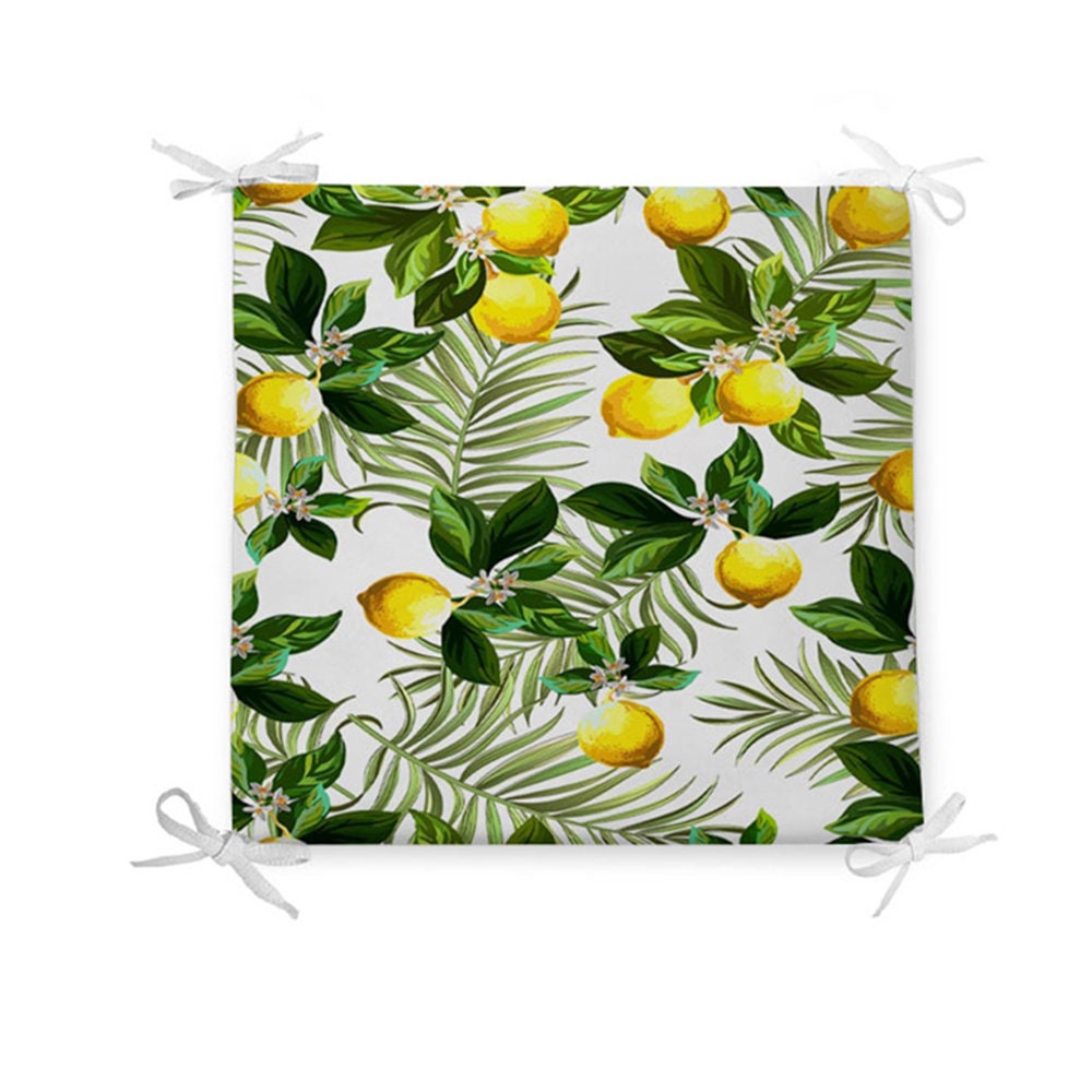 Lemon Seat Pads, Kitchen Decor, Lemon Chair Pads, Dining Chair Cushions ...