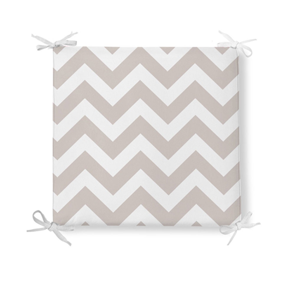 Zigzag Design Seat Pad With Ties Colourful inner Included - Etsy