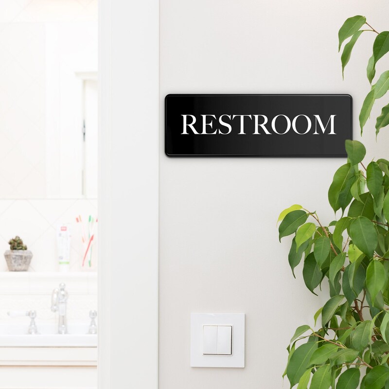 Restroom Sign - Etsy
