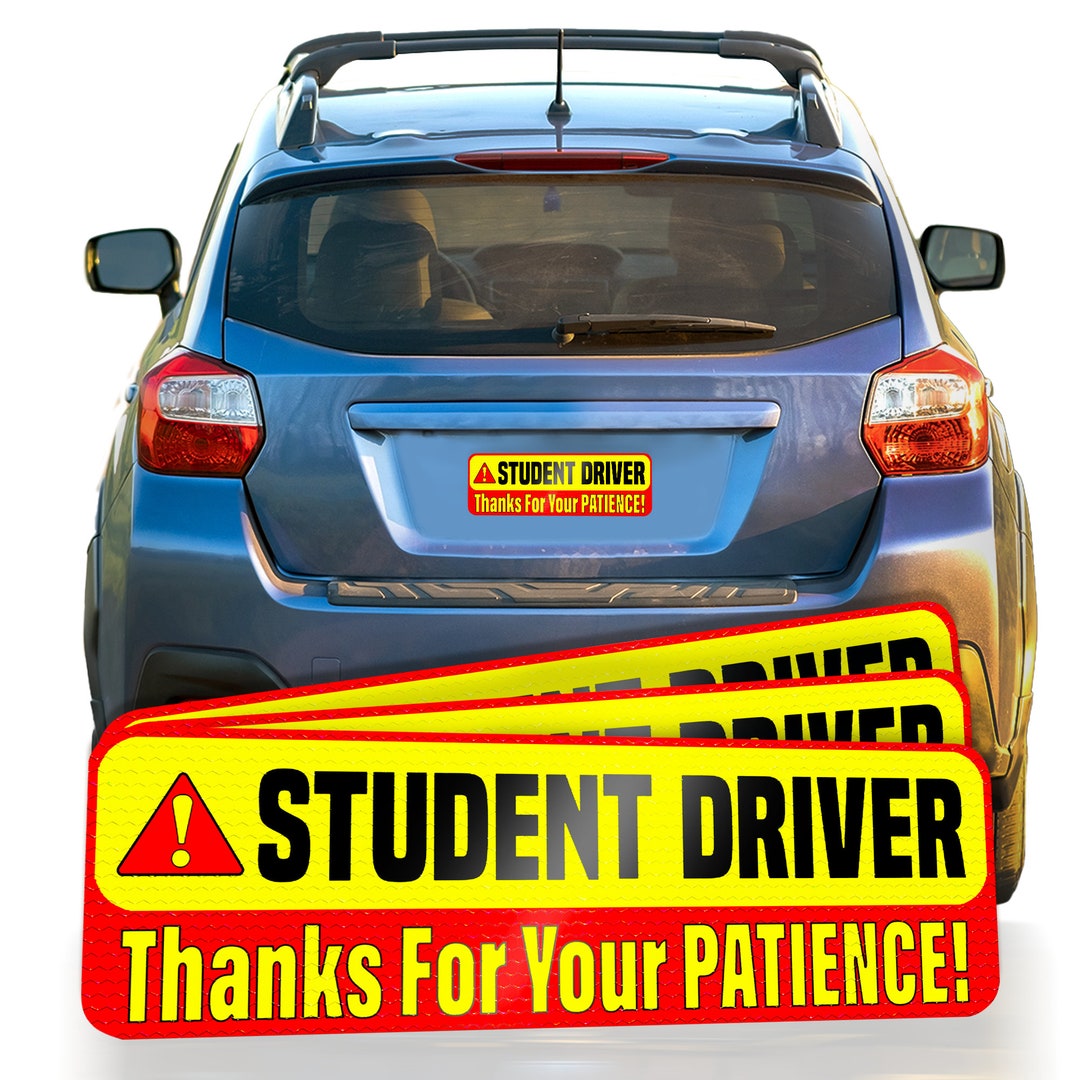 Student Driver Magnet Sign for Car - Essential Signs for New Drivers ...
