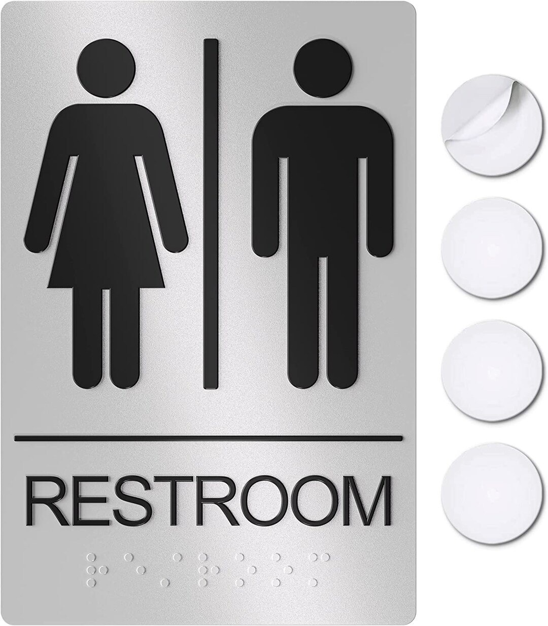 Restroom Signs for Business for Men & Women 9 by 6 ADA Compliant With ...