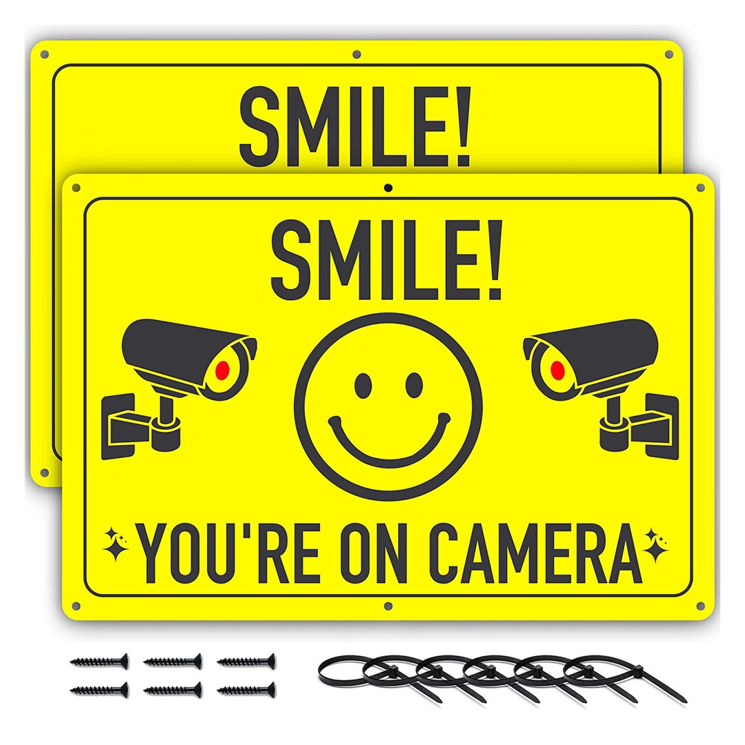 Smile You're on Camera Signs - Ideal Aluminum Video Surveillance ...