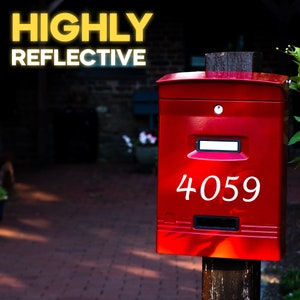 Reflective Mailbox Numbers Stickers for Outside 5 Sets of 2 Inch ...